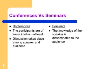 Conferences and seminars | PDF
