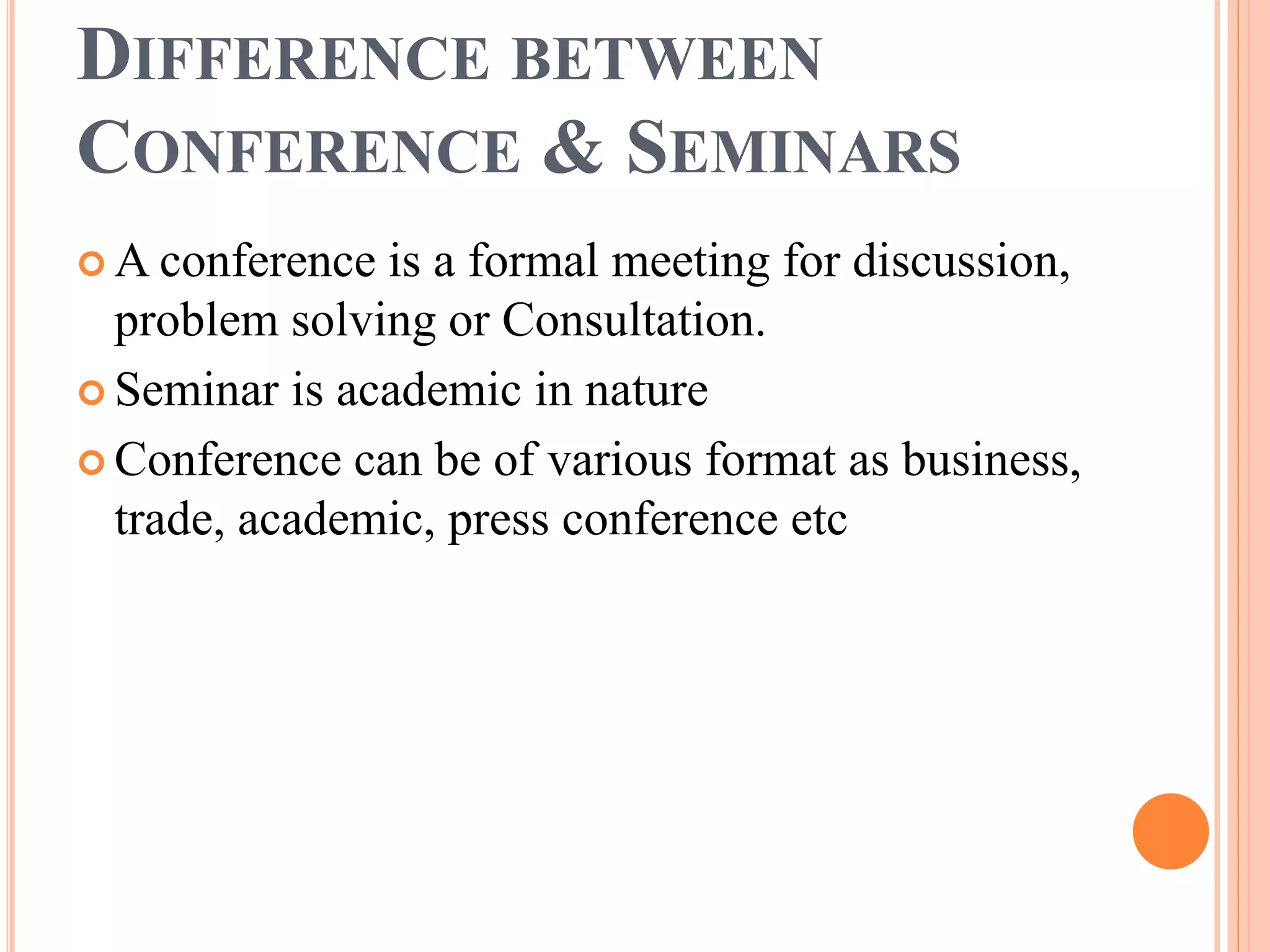 Conference & seminars | PPTX