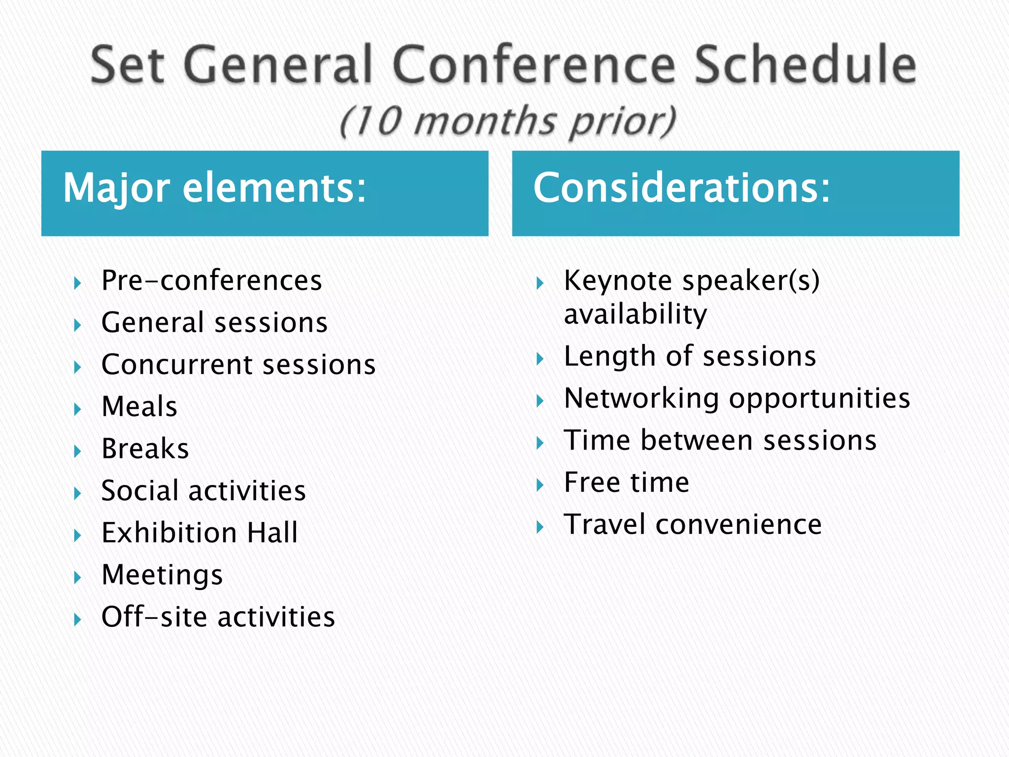 Conference Planning Presentation | PPTX