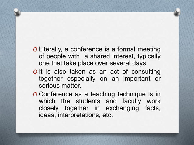 Conference technique in teaching Environmental Education | PPTX