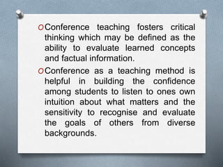 Conference technique in teaching Environmental Education | PPTX
