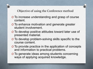 Conference technique in teaching Environmental Education | PPTX