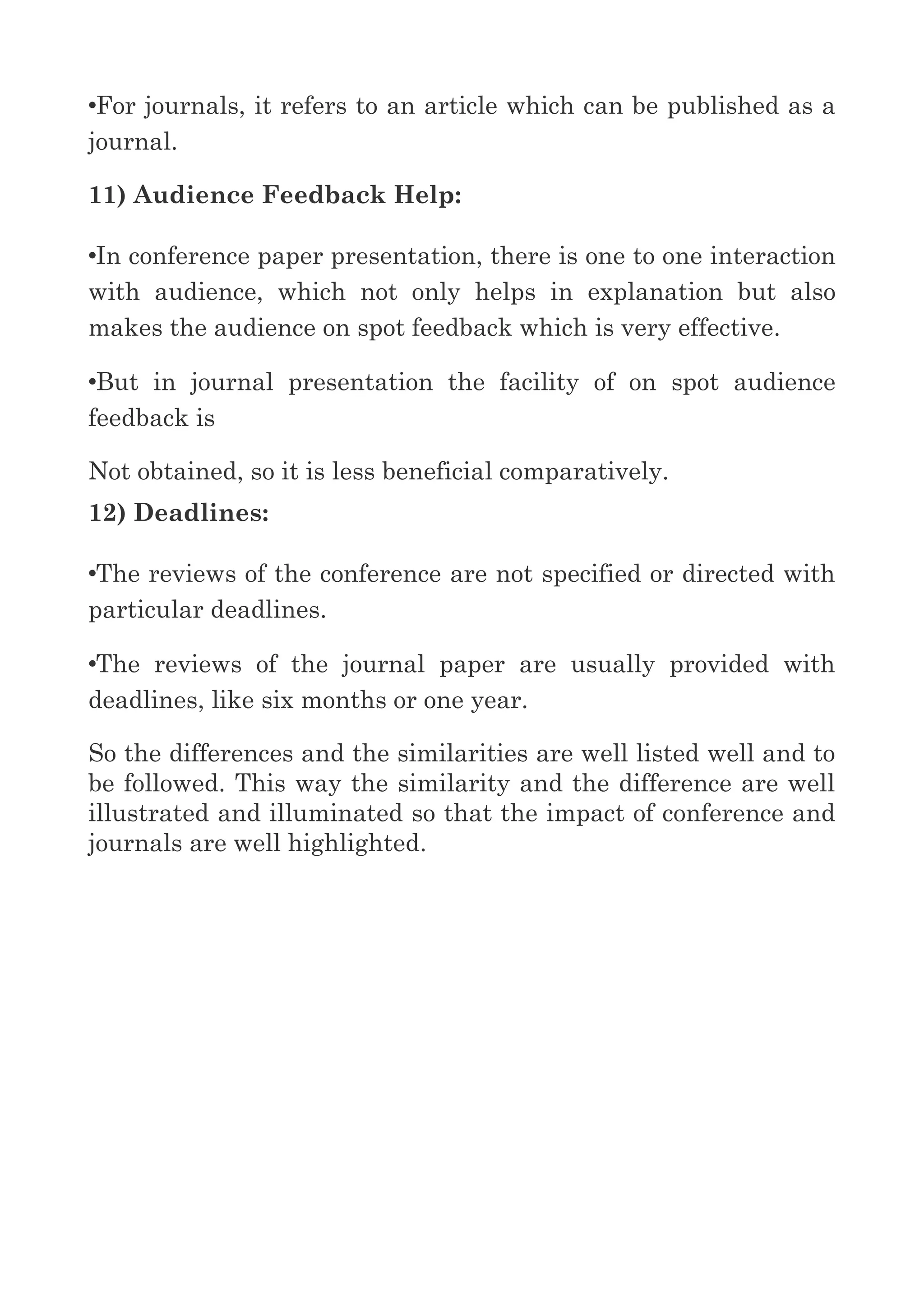Conference Vs Journal Paper: 10 basic similarity & difference | PDF