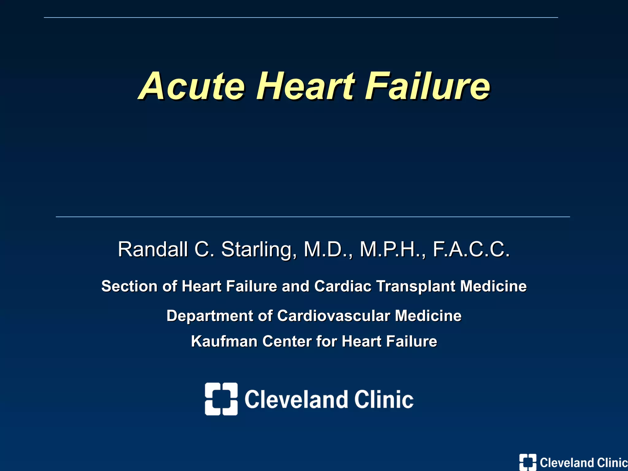 Acute Heart Failure | PPT