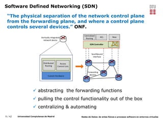 Redes: de entes físicos a procesos software en entornos virtuales | PPT