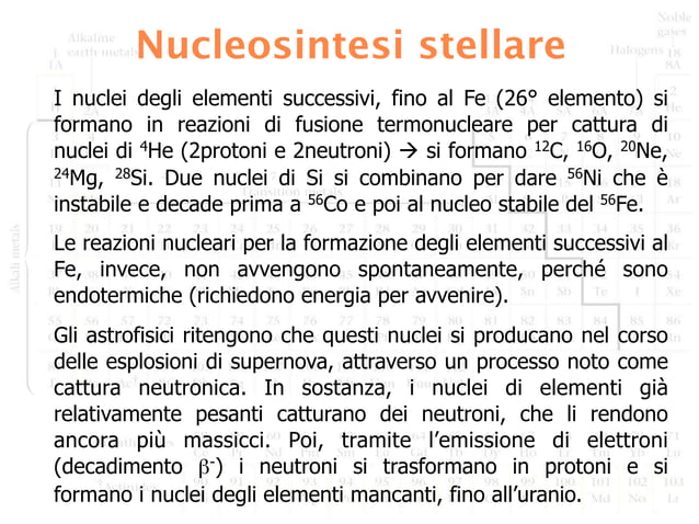 LA TAVOLA PERIODICA DEGLI ELEMENTI TRA TERRA E SPAZIO | PPT