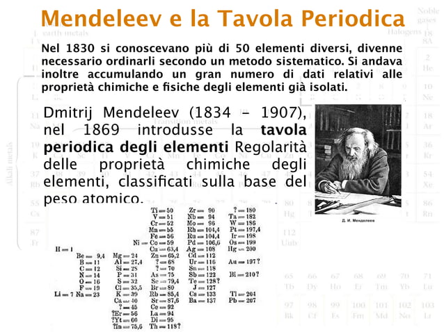 LA TAVOLA PERIODICA DEGLI ELEMENTI TRA TERRA E SPAZIO | PPT