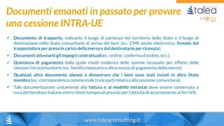 Gestione Cessioni Intra UE - Conferma Ricezione Merce | PDF