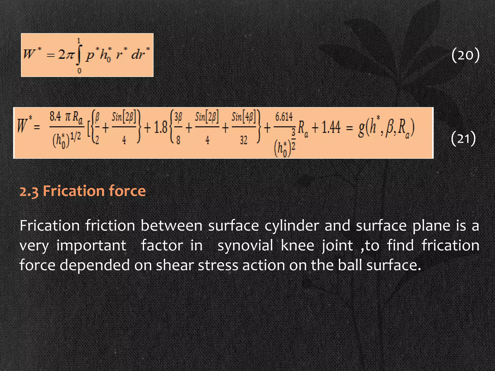 Study surface roughness and friction of synovial human knee joint with ...