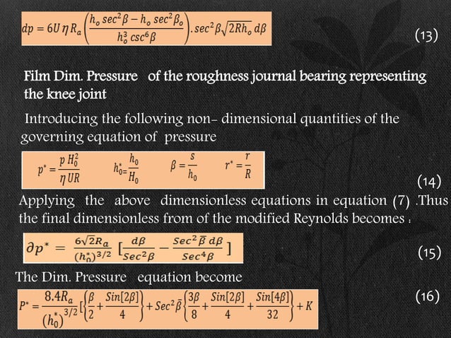 Study surface roughness and friction of synovial human knee joint with using mathematical model ...