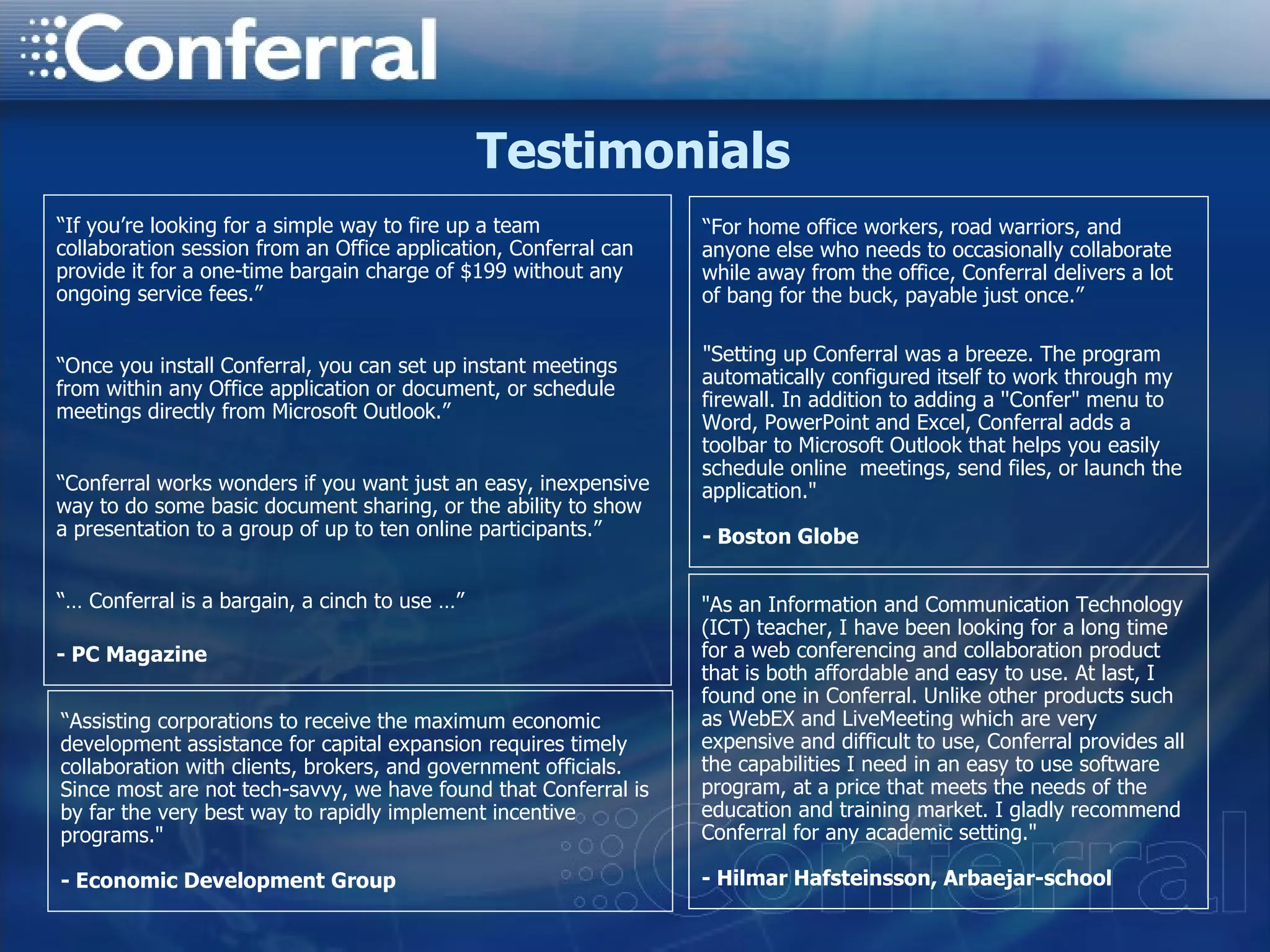 Conferral company overview | PPT