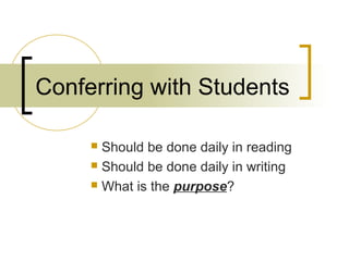 Conferring with students | PPT