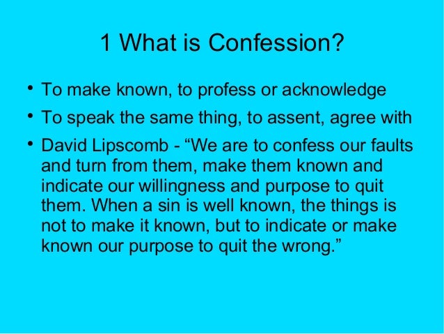 Confession