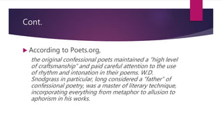 Confessional poet | PPT