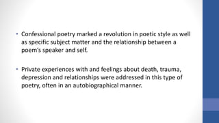 Confessional Poetry | PPTX