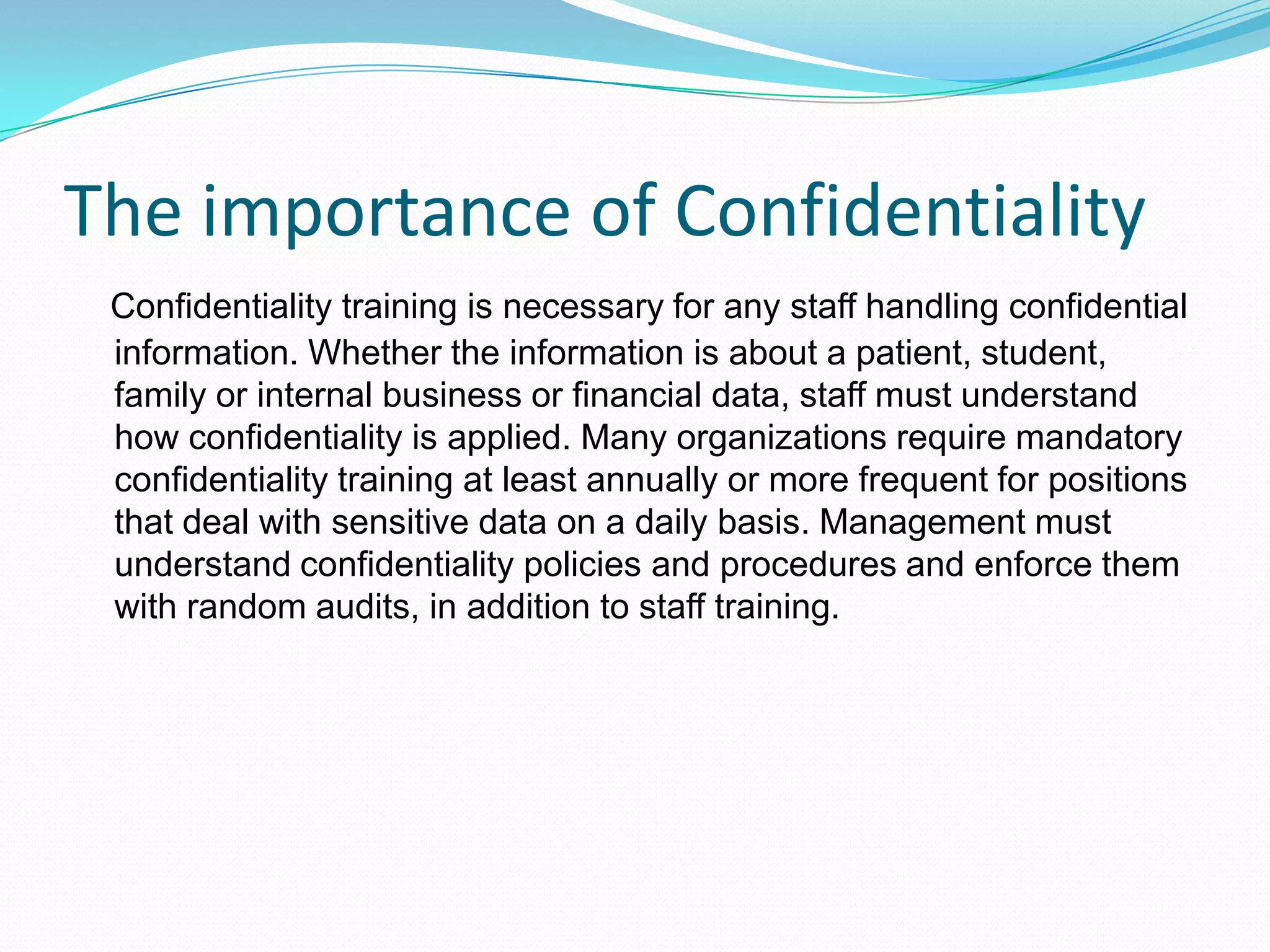 Confidentiality | PPTX