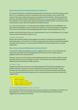 Conficker worm | DOCX