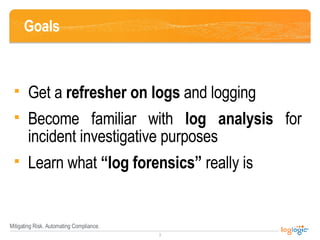 CONFidence 2007 Log Forensics TEASER Preso | PPT | Databases | Computer ...