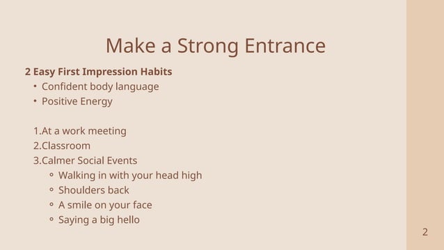 Confidence - How to make good first impressions | PPT | Free Download