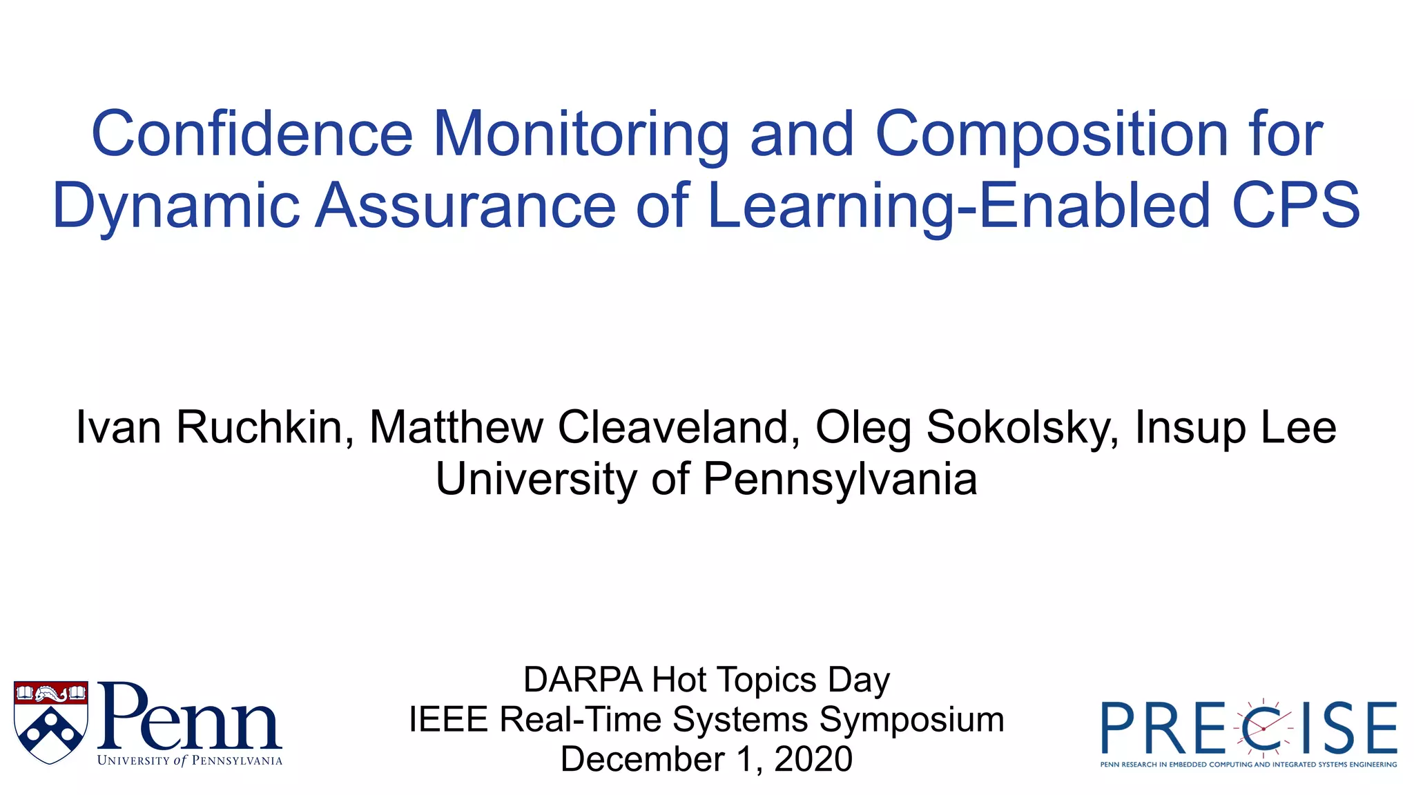 Confidence Monitoring and Composition for Dynamic Assurance of Learning-Enabled Cyber-Physical ...