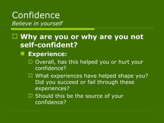 Confidence | PPT