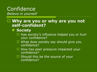 Confidence | PPT