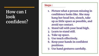 Confidence Building Tips | PPTX