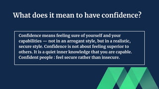 Confidence Building Tips | PPTX