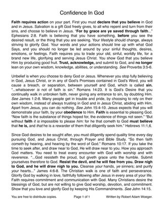 Confidence in god 2 | PDF