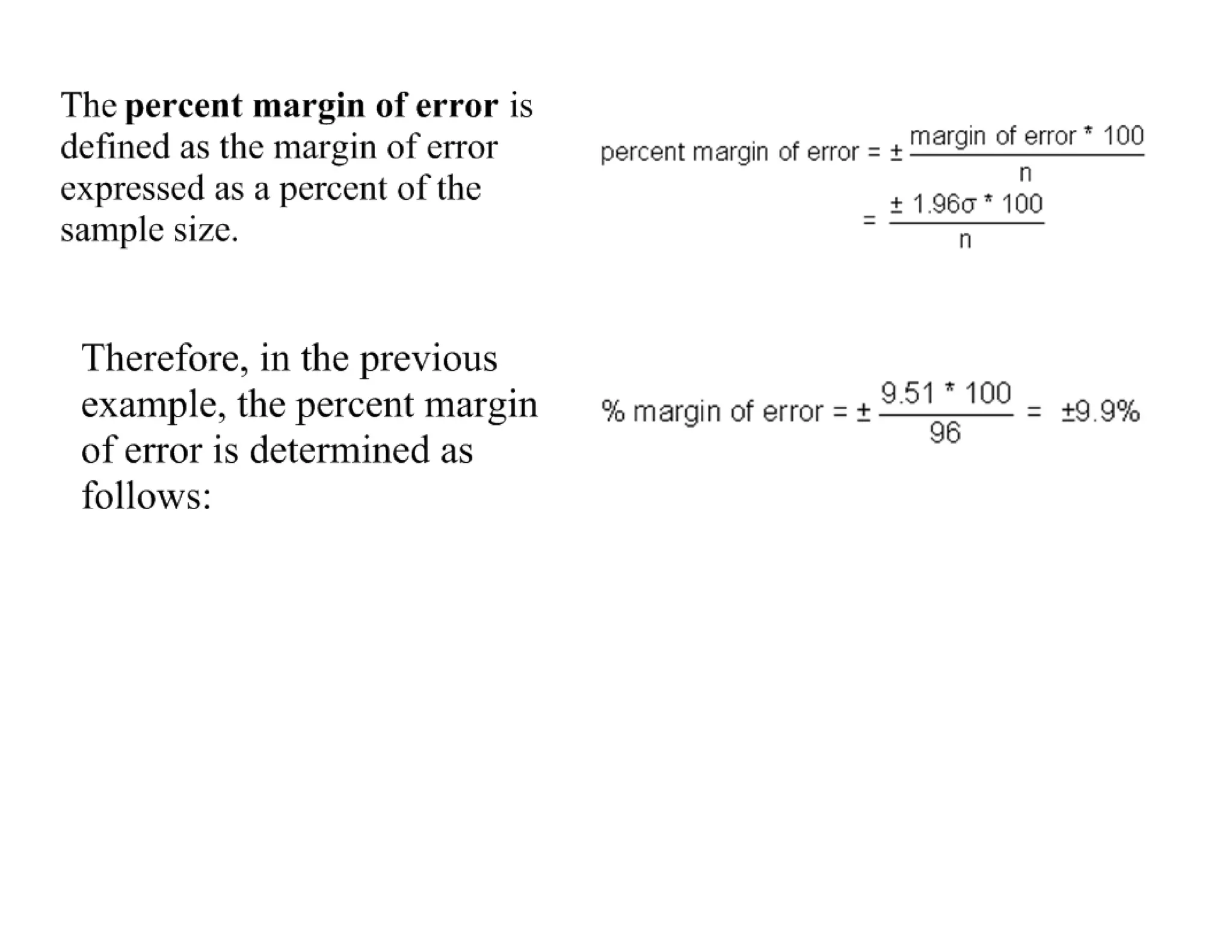Confidence interval and margin of error | PDF
