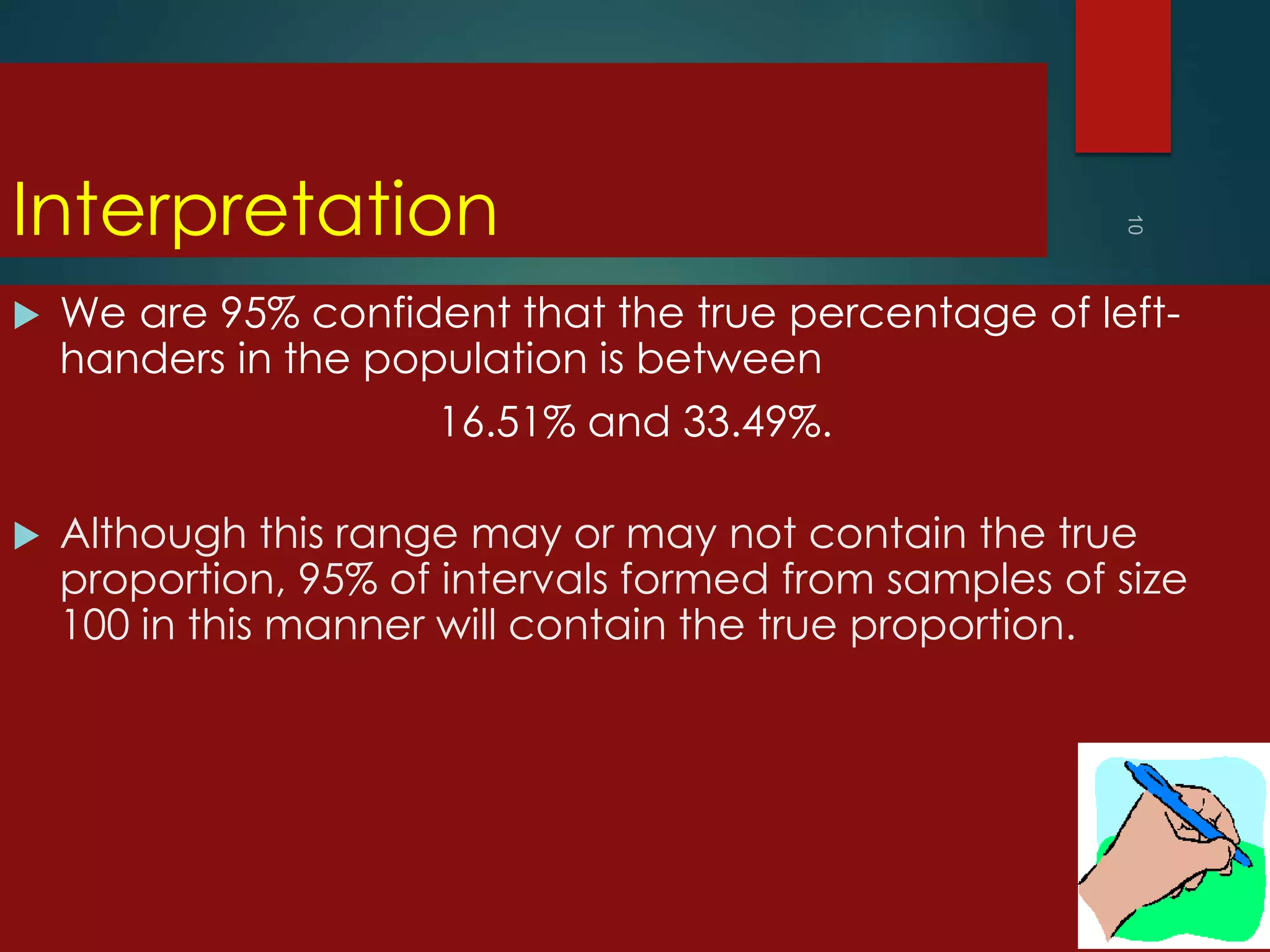 Confidence interval & probability statements | PPTX