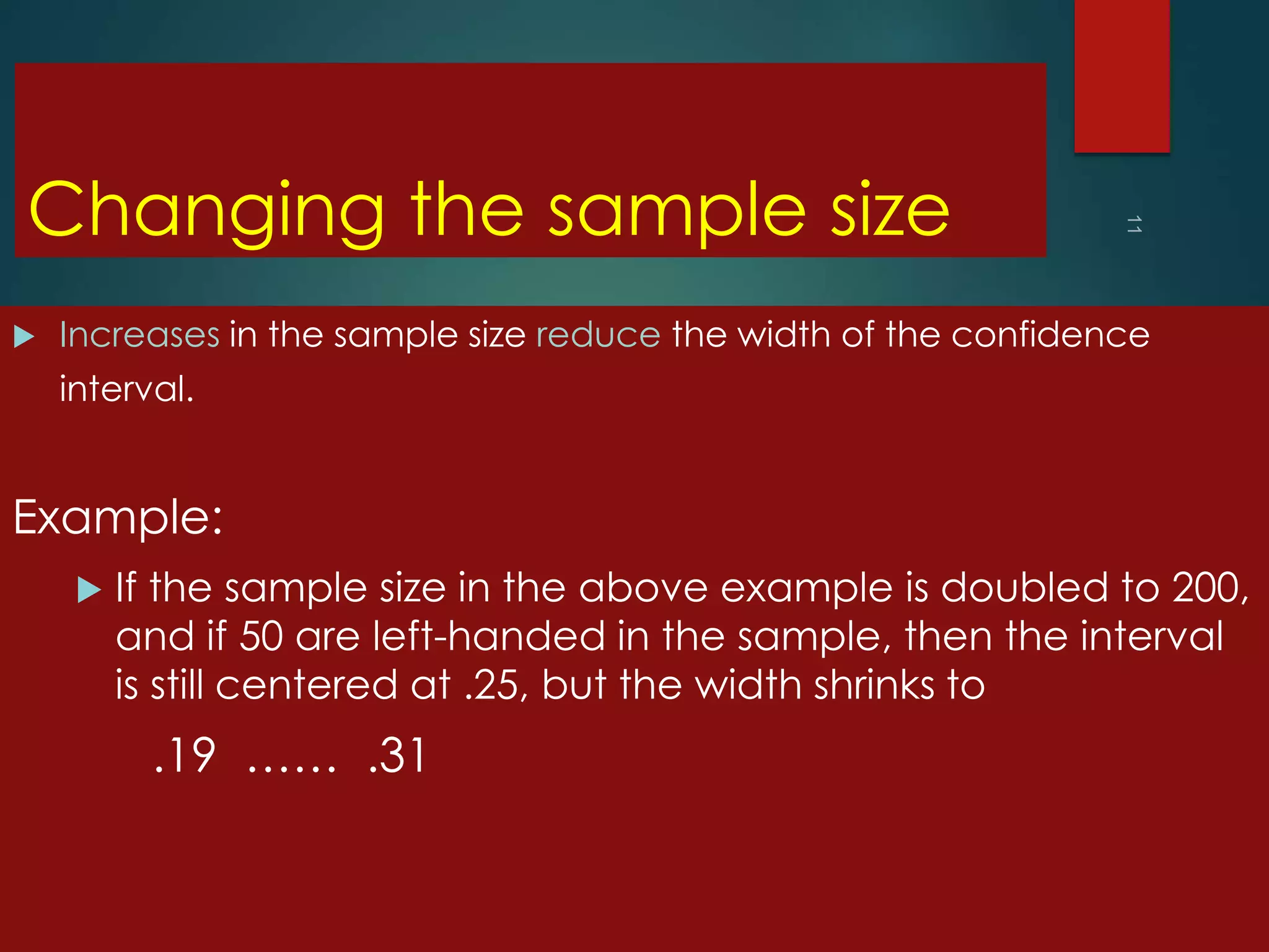 Confidence interval & probability statements | PPTX
