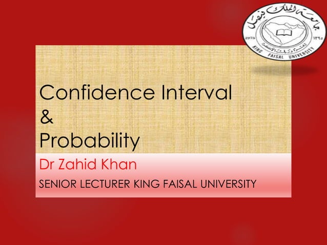 Confidence interval & probability statements | PPTX | Business ...