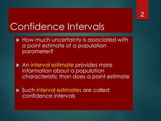 Confidence interval & probability statements | PPTX