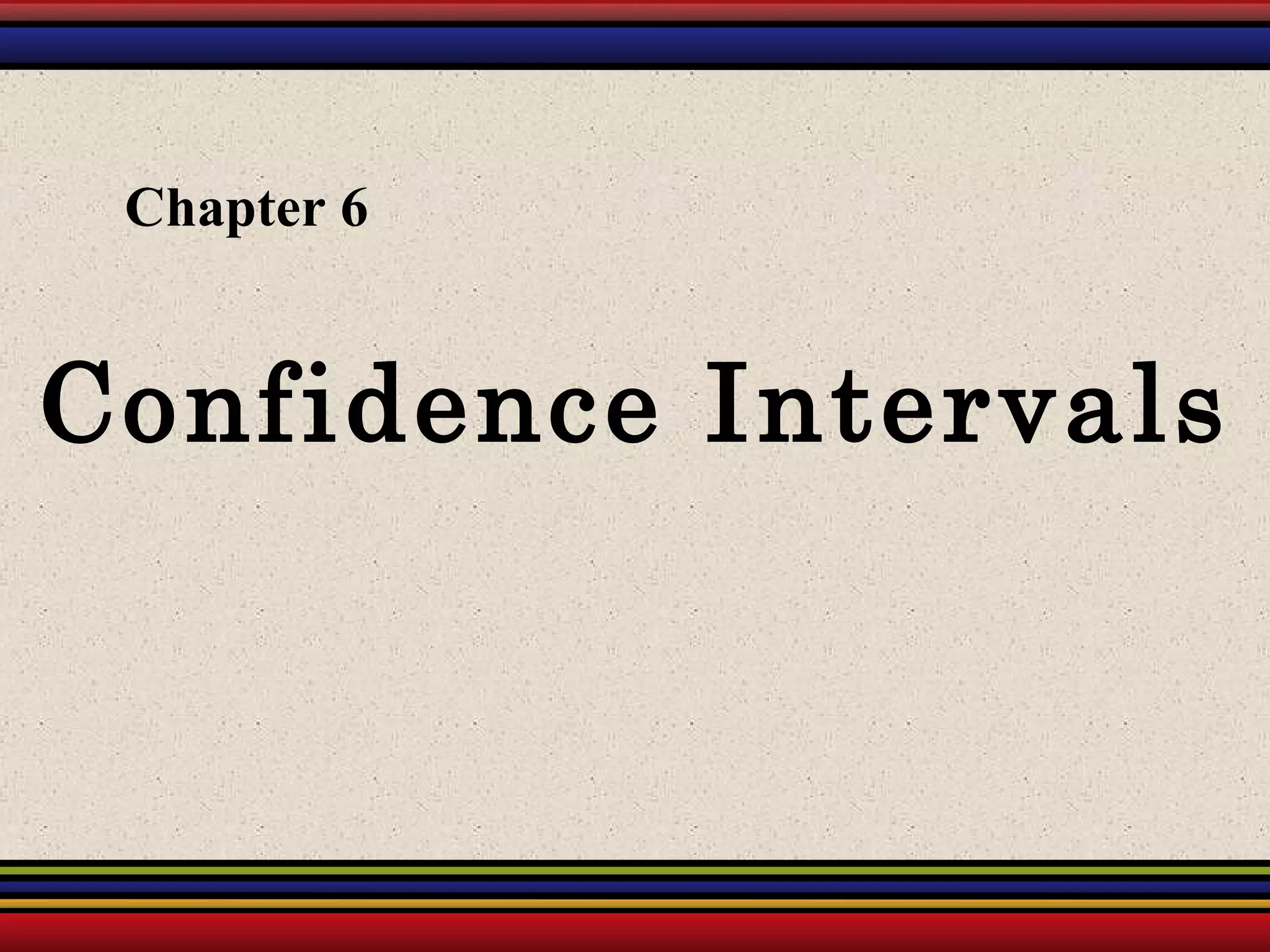 Confidence Intervals | PPT