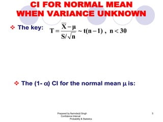 Confidence intervals (probabilty and statistics | PPT