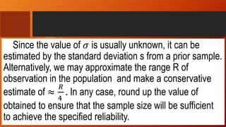 Confidence Level and Sample Size | PPTX