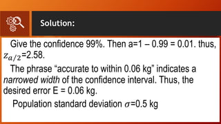 Confidence Level and Sample Size | PPTX