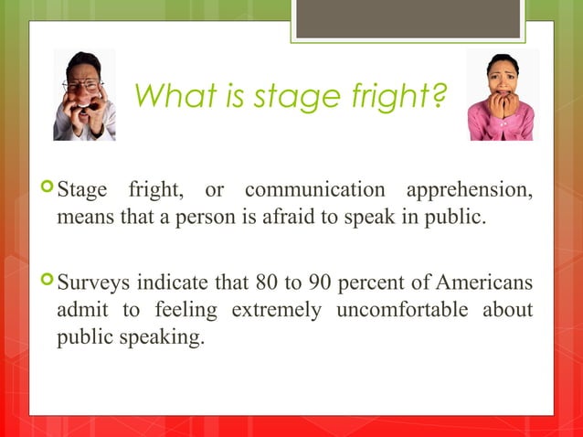 Stage freight | PPT | Free Download