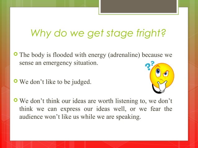 Stage freight | PPT | Free Download