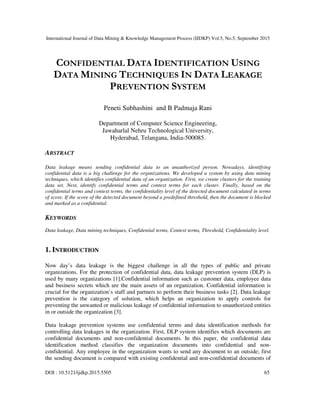 Confidential data identification using | PDF | Computer Software and Applications | Computing