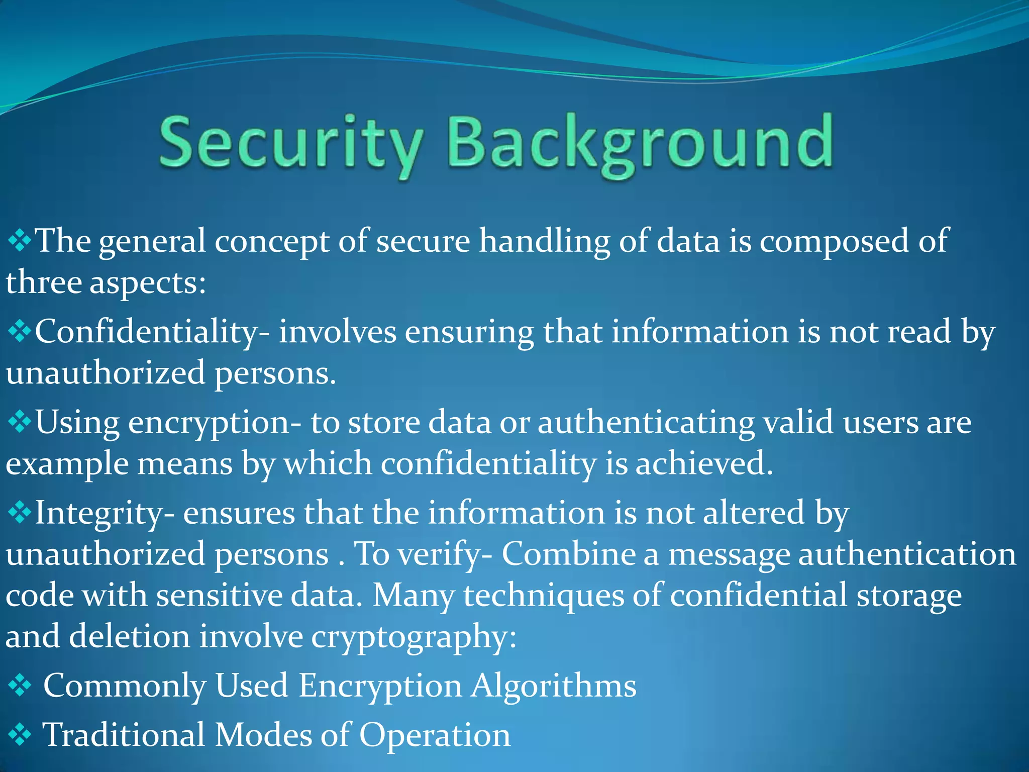 Confidential data storage and deletion | PPTX