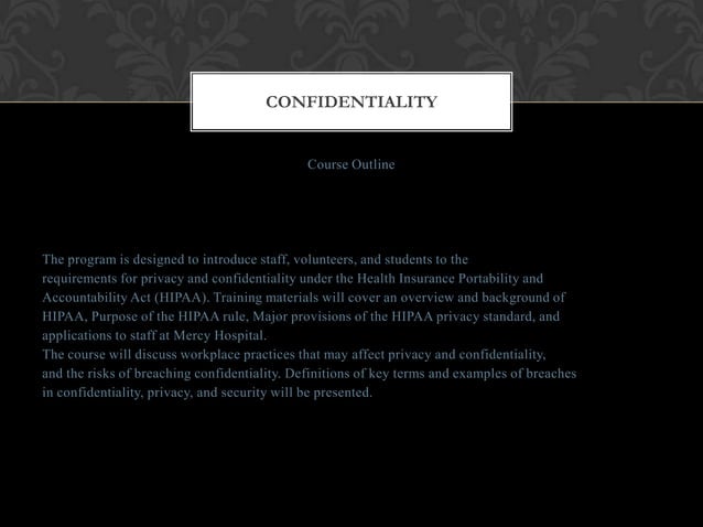 Confidentiality | PPT