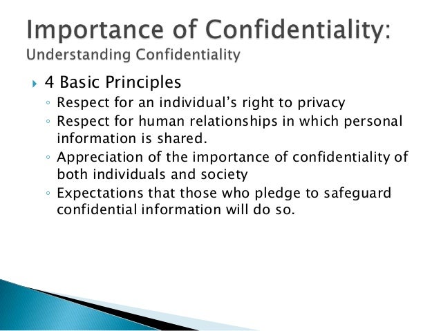 Confidentiality