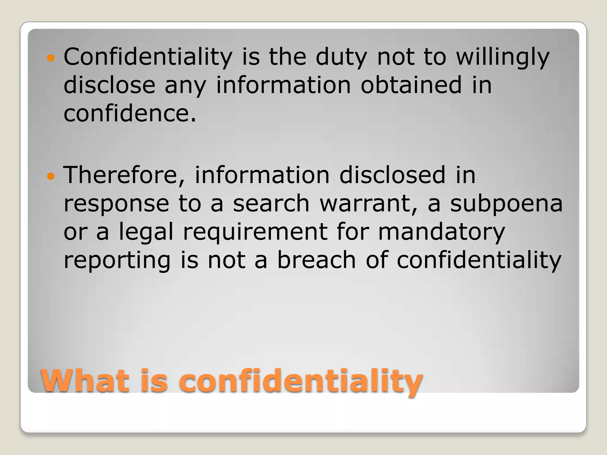 Confidentiality | PPTX