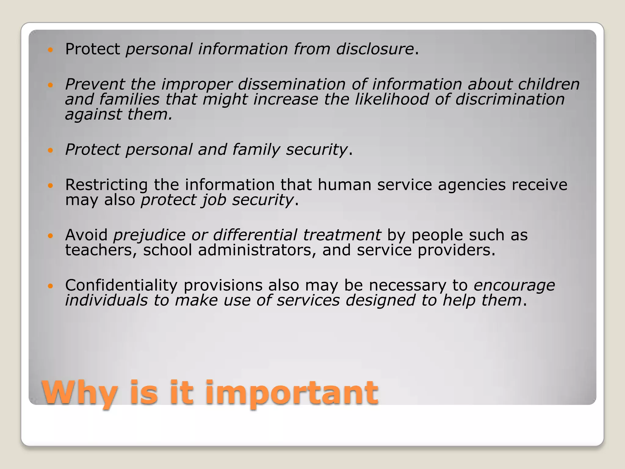 Confidentiality | PPTX