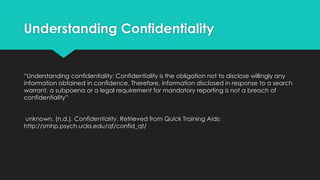 Confidentiality | PPTX