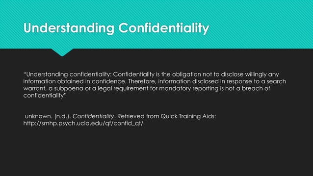 Confidentiality | PPTX