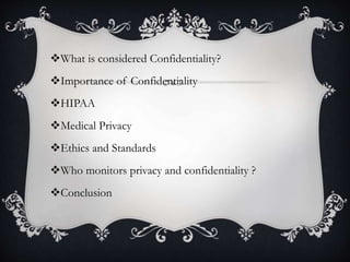 Confidentiality | PPTX
