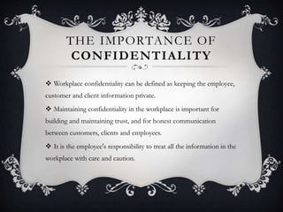 Confidentiality | PPTX
